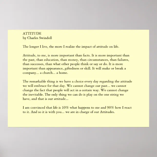 attitude poster | Zazzle