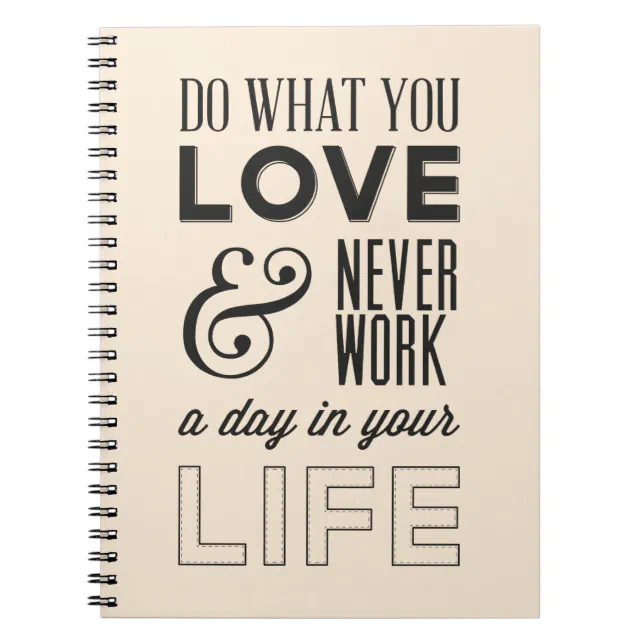 Attitude, Successs, Work, Motivational Life Quote Notebook | Zazzle