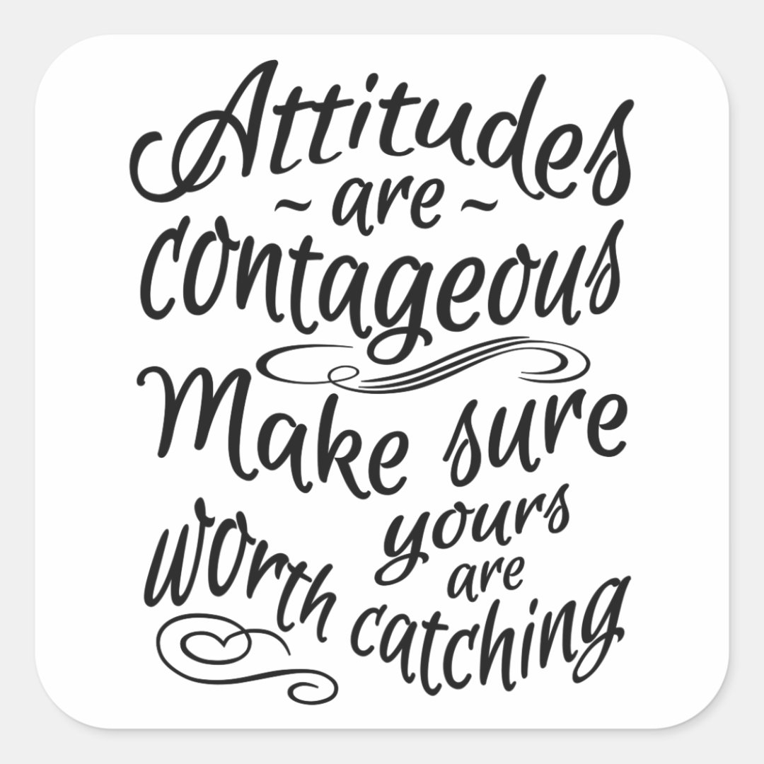 ATTITUDES motivational stickers | Zazzle