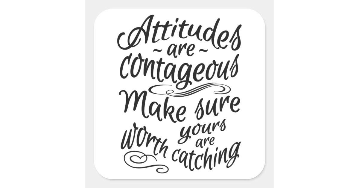 ATTITUDES motivational stickers | Zazzle