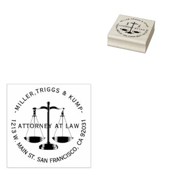 Attorney at Law - Address Rubber Stamp | Zazzle