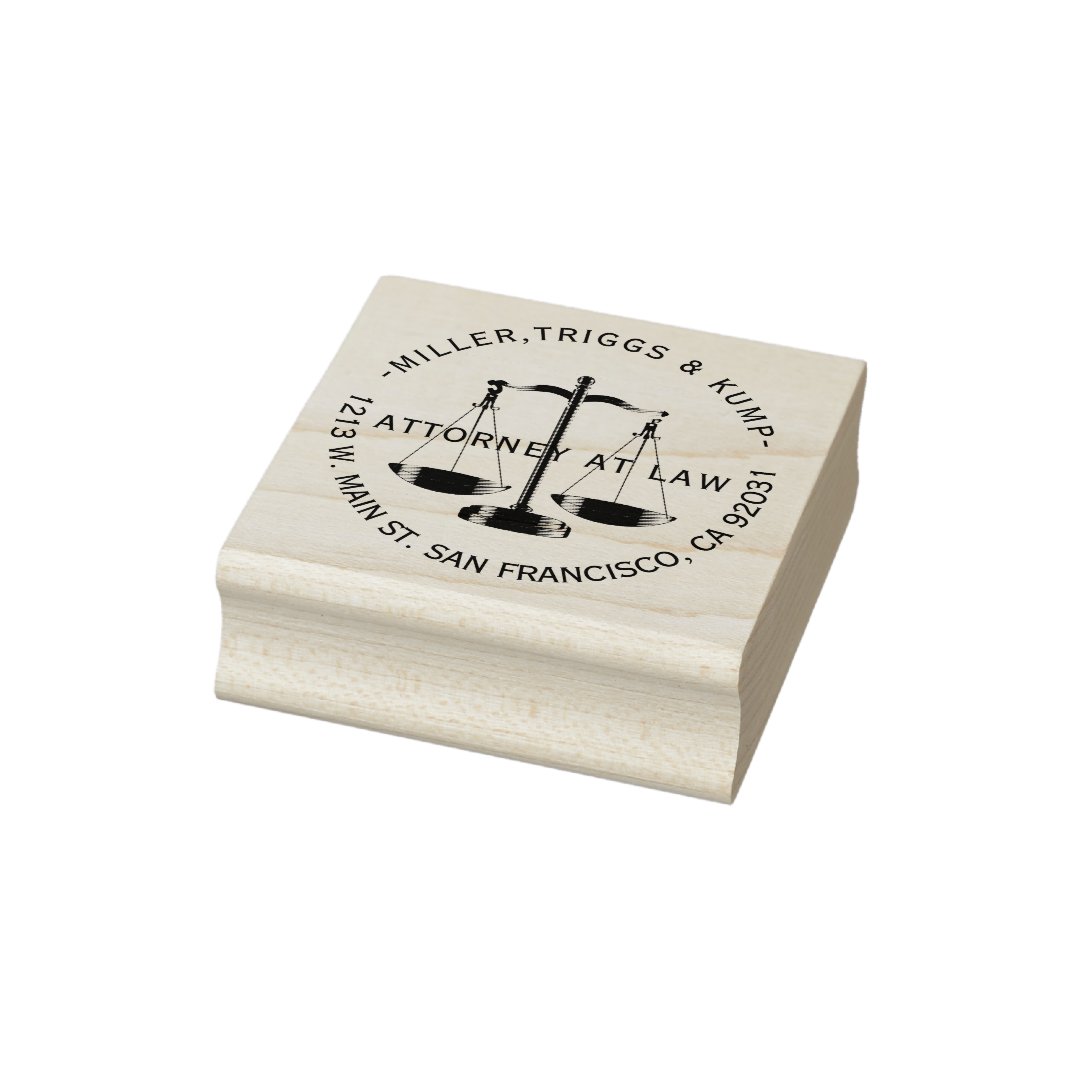 Attorney at Law - Address Rubber Stamp | Zazzle