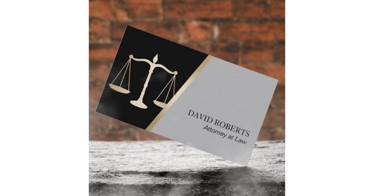 Attorney at Law Classic Black & Gold Lawyer Business Card | Zazzle