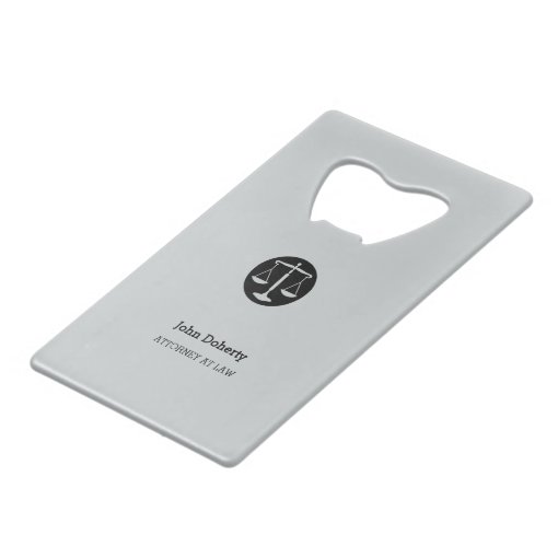 Attorney at Law | Classic Scales of Justice Credit Card Bottle Opener ...