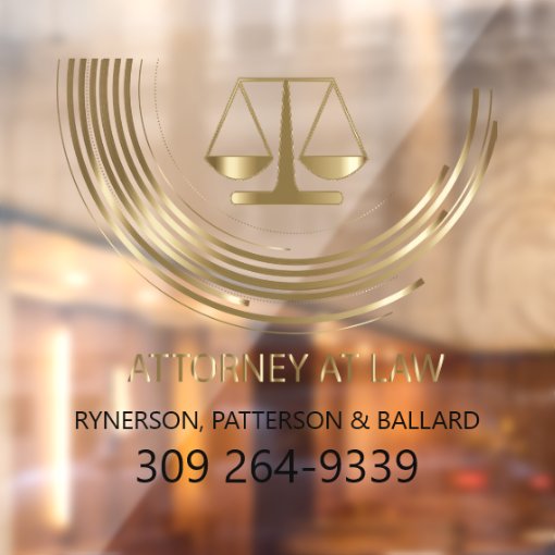 Attorney at Law Company Advertising Window Cling | Zazzle