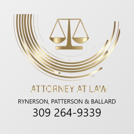 Attorney at Law Company Advertising Window Cling | Zazzle
