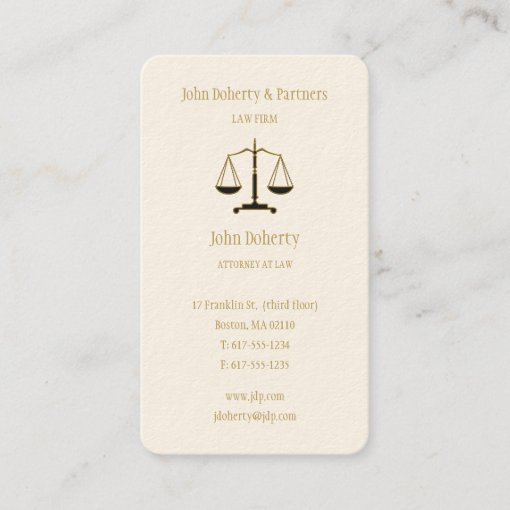 Attorney at Law | Elegant Gold Business Card | Zazzle