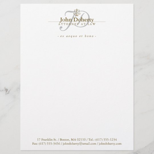 Attorney at Law | Lawyer Letterhead | Zazzle.com