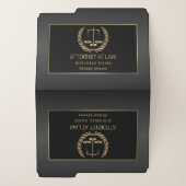 Attorney at Law Office - Black and Gold File Folder | Zazzle