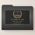 Attorney at Law Office - Black and Gold File Folder | Zazzle