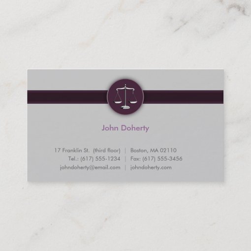 Attorney at Law | Perfect Modern Lawyer Business Card | Zazzle