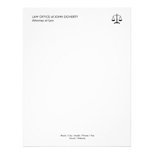 Judge Letterhead | Zazzle
