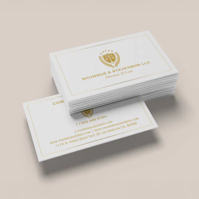 Attorney At Law-Simple Custom Logo Business Card | Zazzle