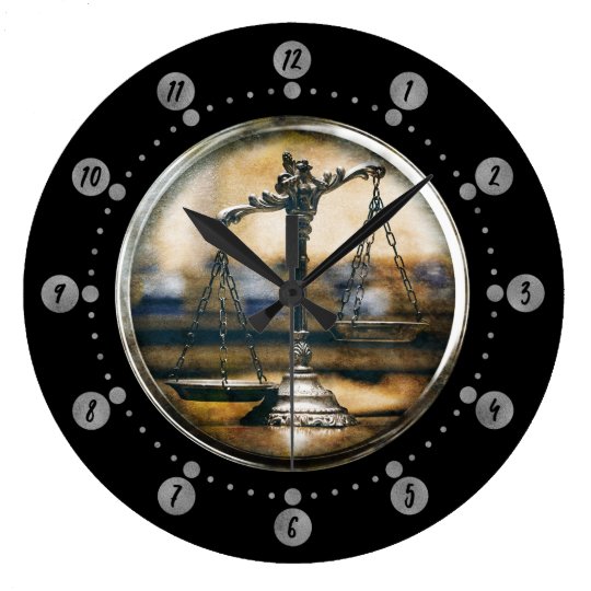 Attorney at Law | Time for Justice Large Clock | Zazzle.com
