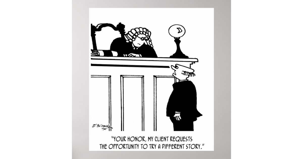 Attorney Cartoon 5496 Poster | Zazzle