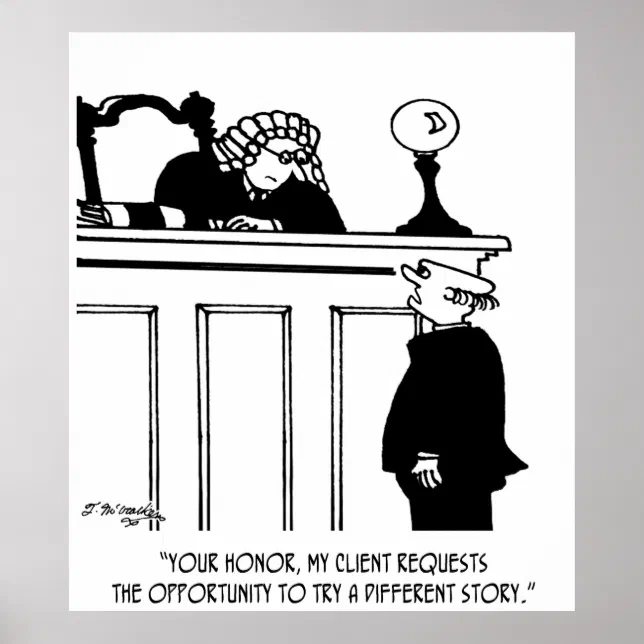 Attorney Cartoon 5496 Poster | Zazzle