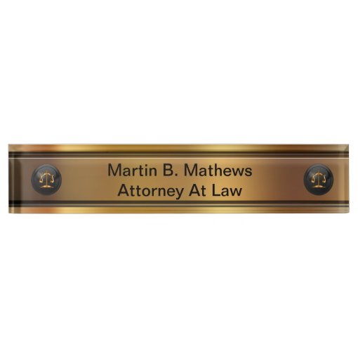 Attorney Executive Desk Name Plaque Nameplate | Zazzle