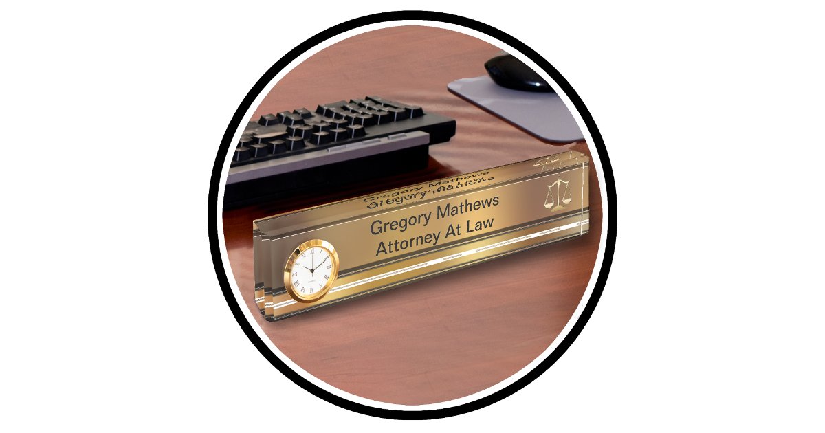 Attorney Executive Desk Name Plates | Zazzle