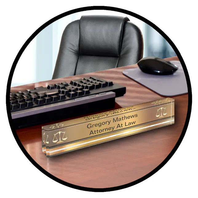 Attorney Executive Desk Name Plates | Zazzle
