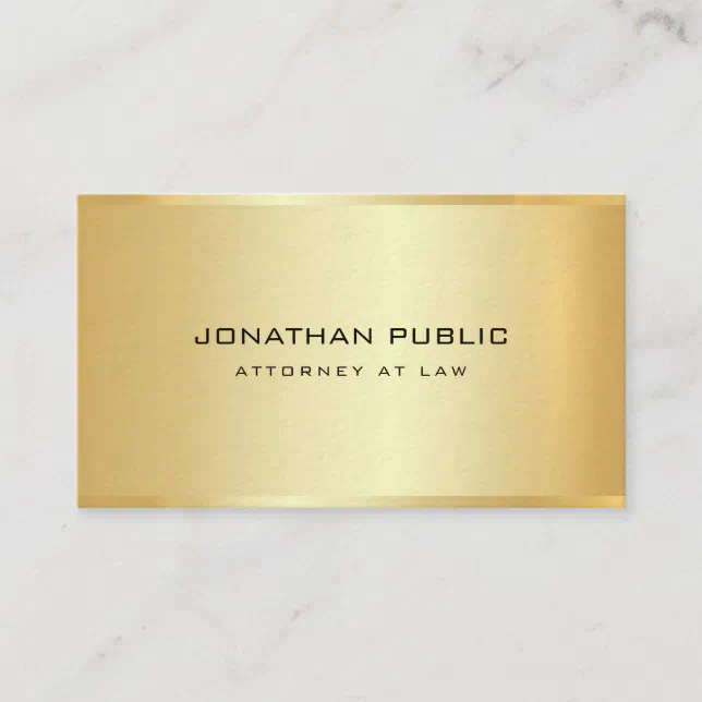 Attorney Lawyer Gold Template Law Office Modern Business Card | Zazzle