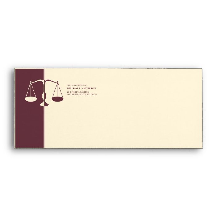 Attorney / Lawyer / Law Firm - Burgundy envelope | Zazzle.com