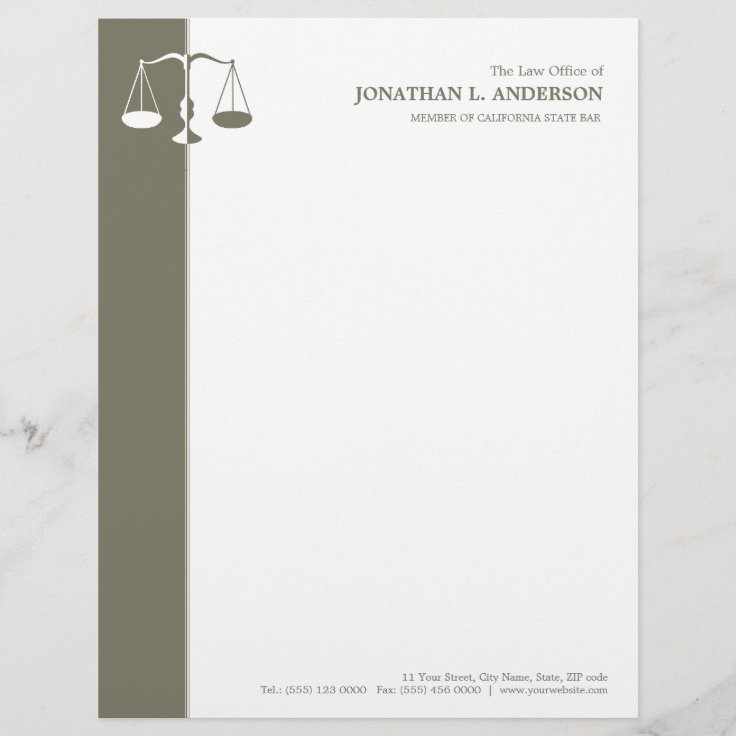 Attorney / Lawyer letterhead | Zazzle