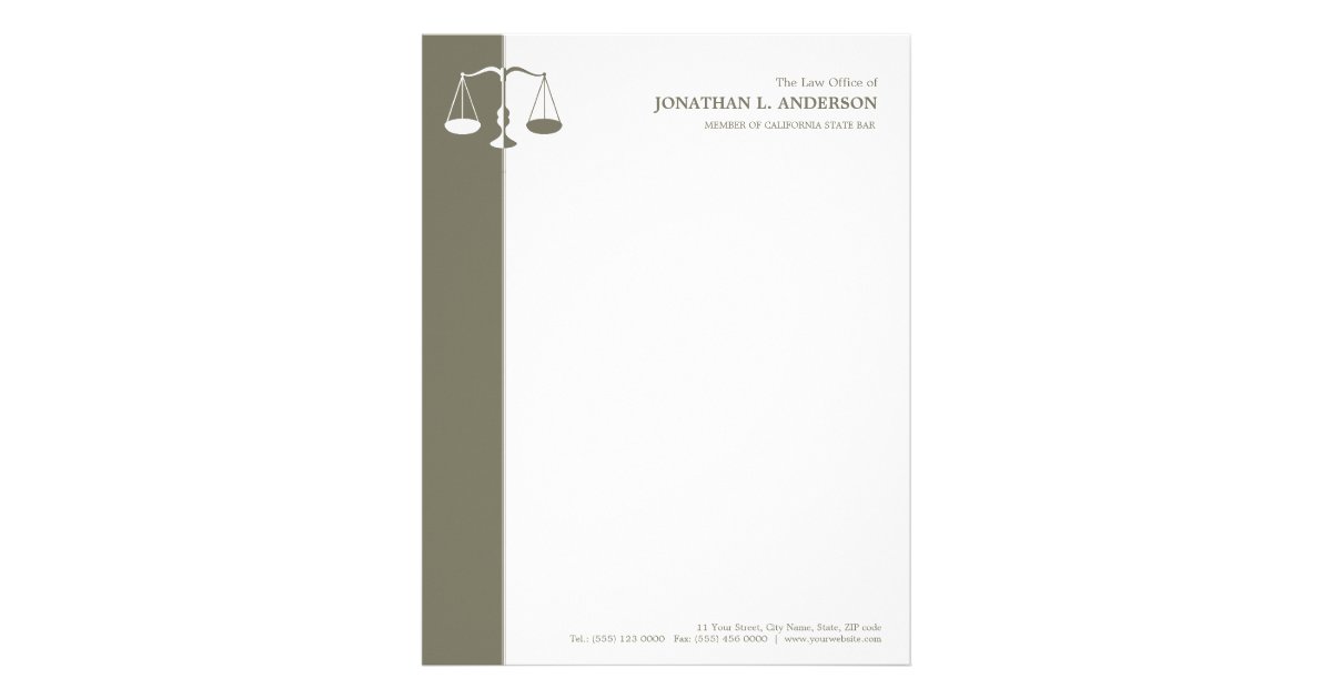 Attorney / Lawyer letterhead | Zazzle.com