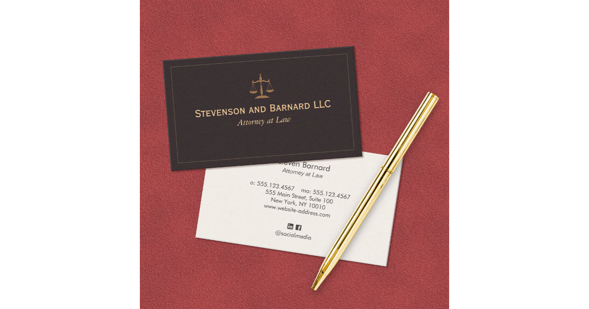 Attorney, Lawyer Traditional Business Card | Zazzle