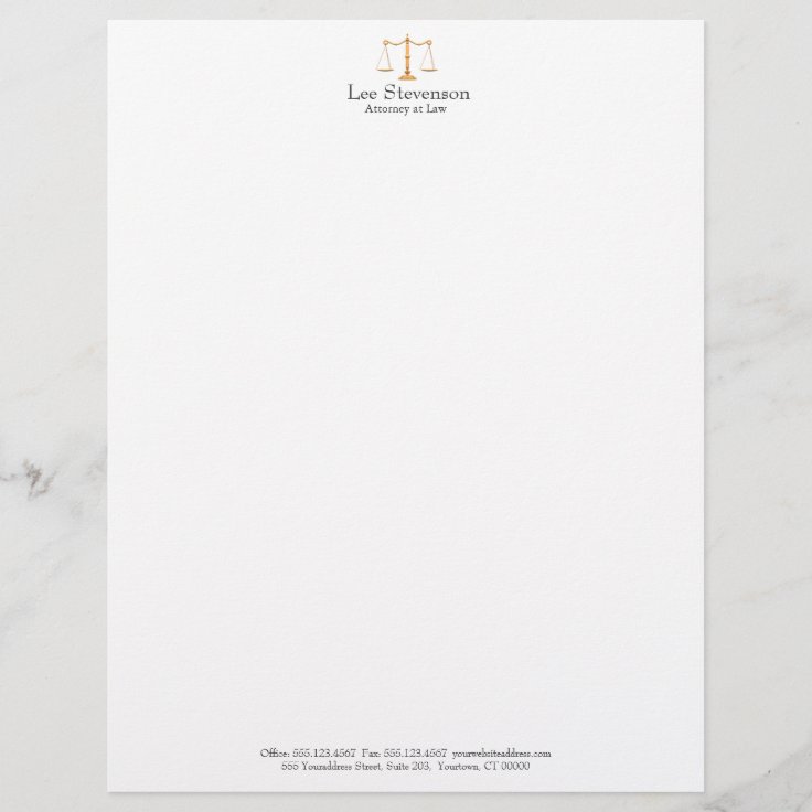Attorney Letterhead | Zazzle