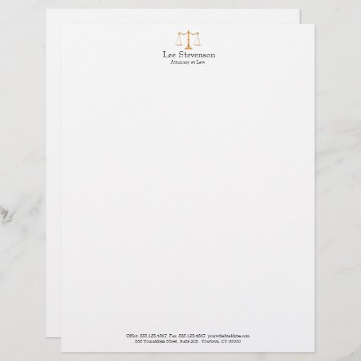 Attorney Letterhead | Zazzle