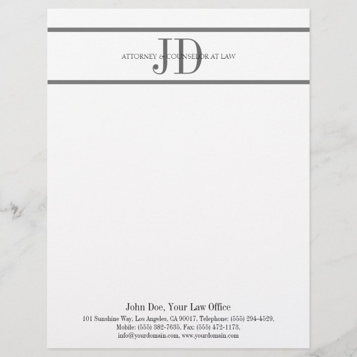 Attorney Letterhead SilverScript MatchBusinessCard | Zazzle.com