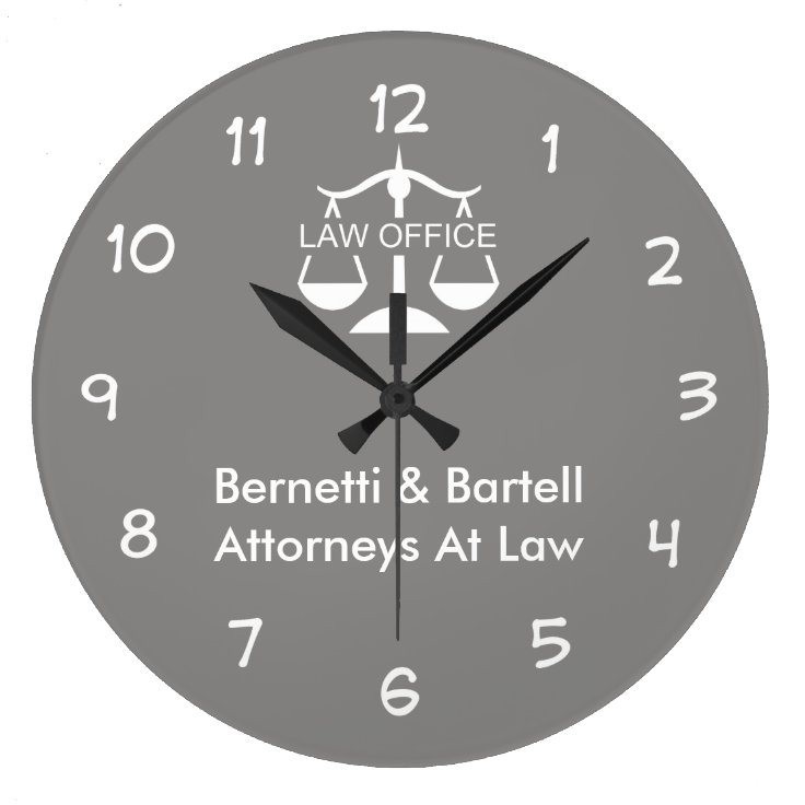 Attorney Office Business Wall Clocks | Zazzle