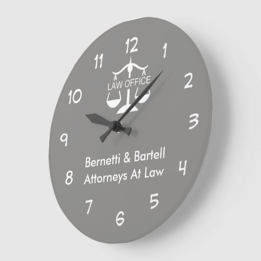 Attorney Office Business Wall Clocks | Zazzle