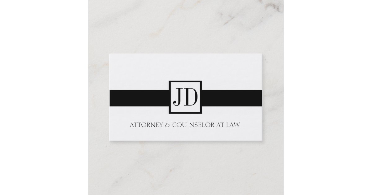 Attorney Ribbon Square - Available Letterhead - Business Card | Zazzle