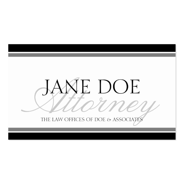 Attorney Silver Script Business Card