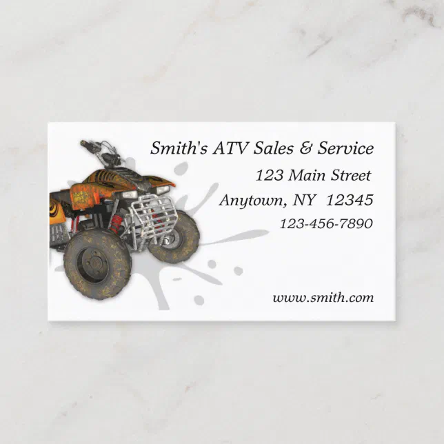 ATV Business Card | Zazzle