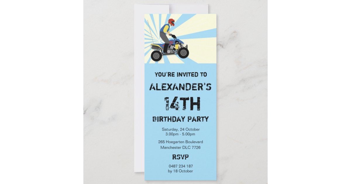 ATV INVITATION | Zazzle