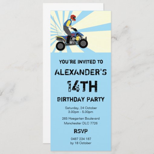 ATV INVITATION | Zazzle