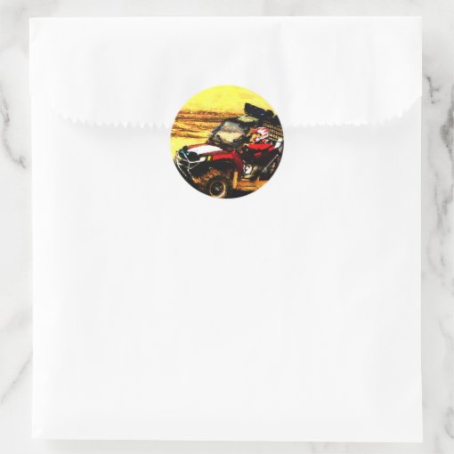 ATV Rider - All Terrain Extreme Motorsports Classic Round Sticker | Zazzle