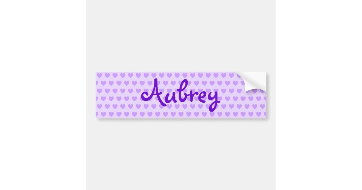 Aubrey in Purple Bumper Sticker | Zazzle