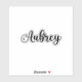 Aubrey Name - Handwritten Calligraphy Sticker | Zazzle