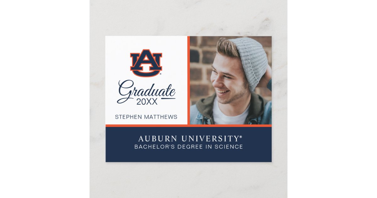 Auburn University | Graduation Announcement Postcard | Zazzle