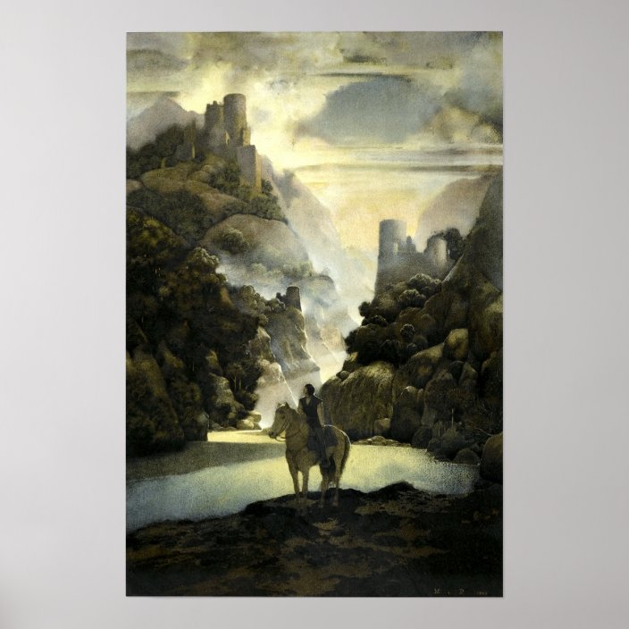 Aucassin Seeks for Nicolette by Maxfield Parrish Poster | Zazzle.com