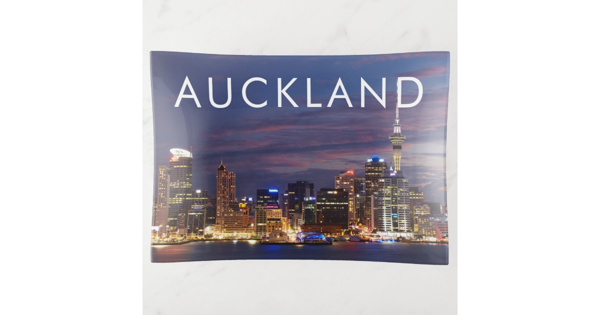 Auckland City Skyline Trinket Tray | Zazzle