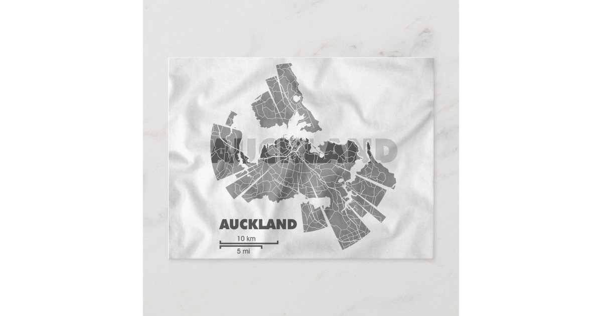 Auckland Map Postcard | Zazzle