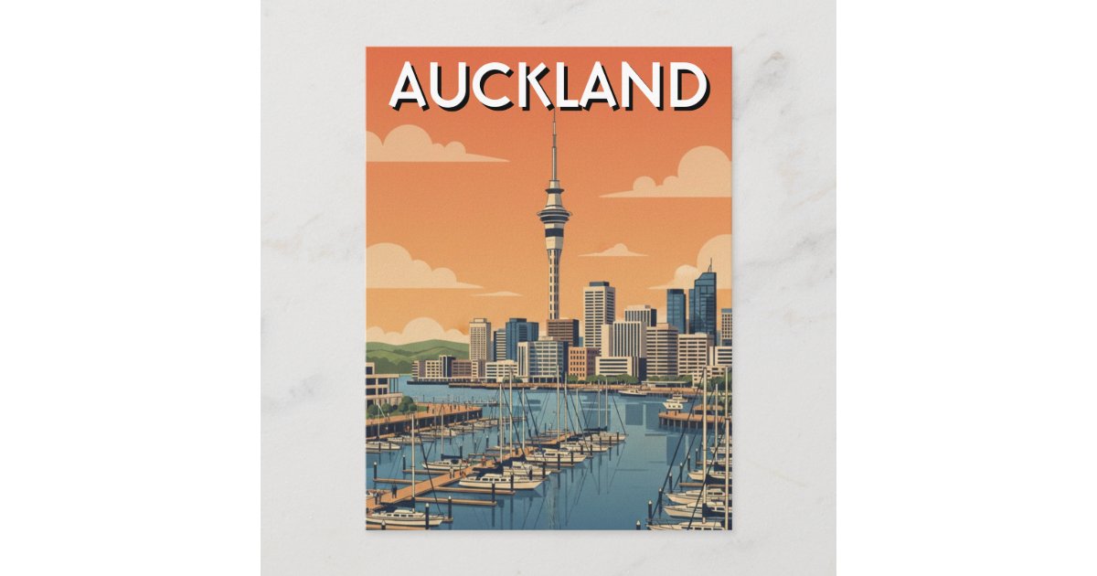 Auckland Marina New Zealand Postcard | Zazzle