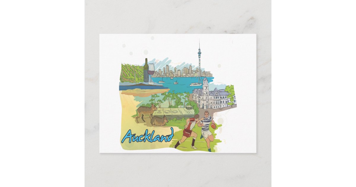 Auckland Postcard | Zazzle