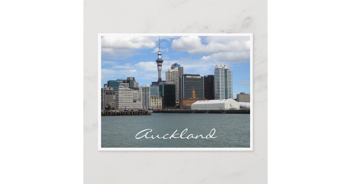 auckland skyline postcard | Zazzle