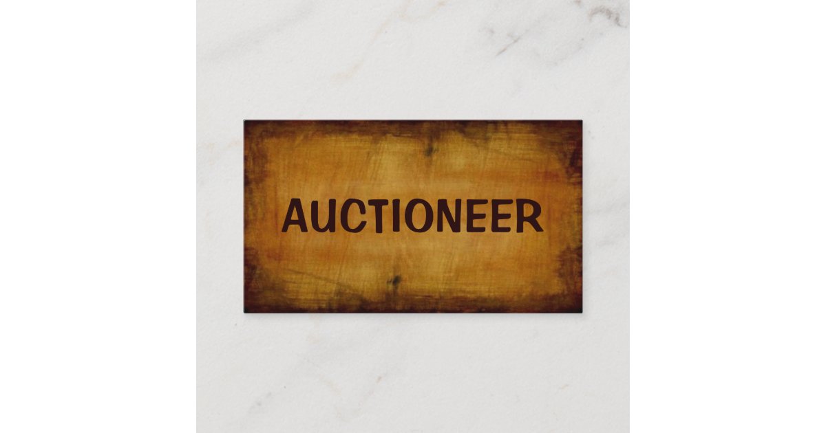 Auctioneer Antique Business Card | Zazzle