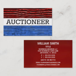 Auctioneer Patriotic Business Card | Zazzle